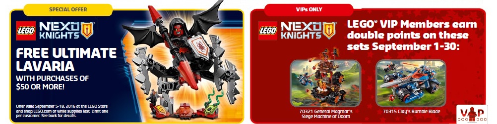 September 2016 LEGO Promotions & Sales - Toys N Bricks