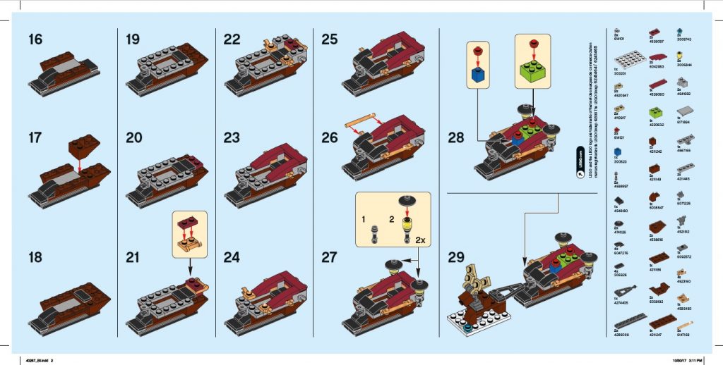 December 2018 LEGO Monthly Mini Model Store Build Instructions (40287 ...