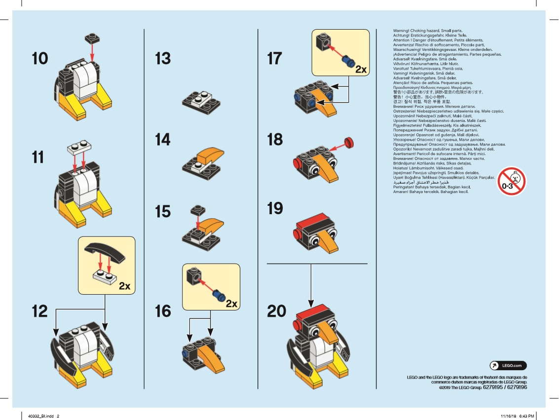 LEGO Monthly Mini Model Build Instructions December 2019 - 40332 Penguin