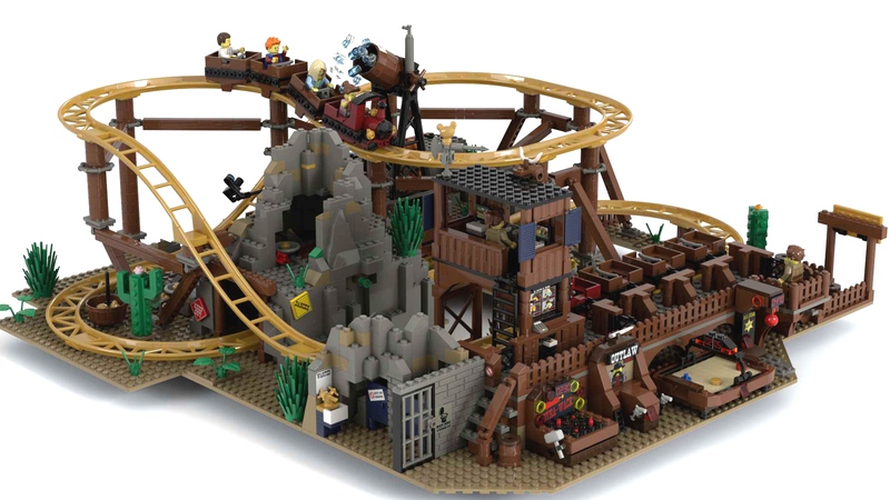 LEGO Ideas Project Creation Gold Rush Mine Train Roller Coaster ...