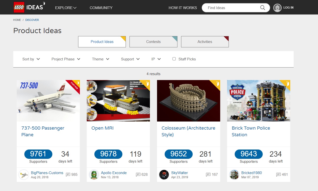 LEGO Ideas Project Creations Approaching 10 000 Supporters (Week of ...